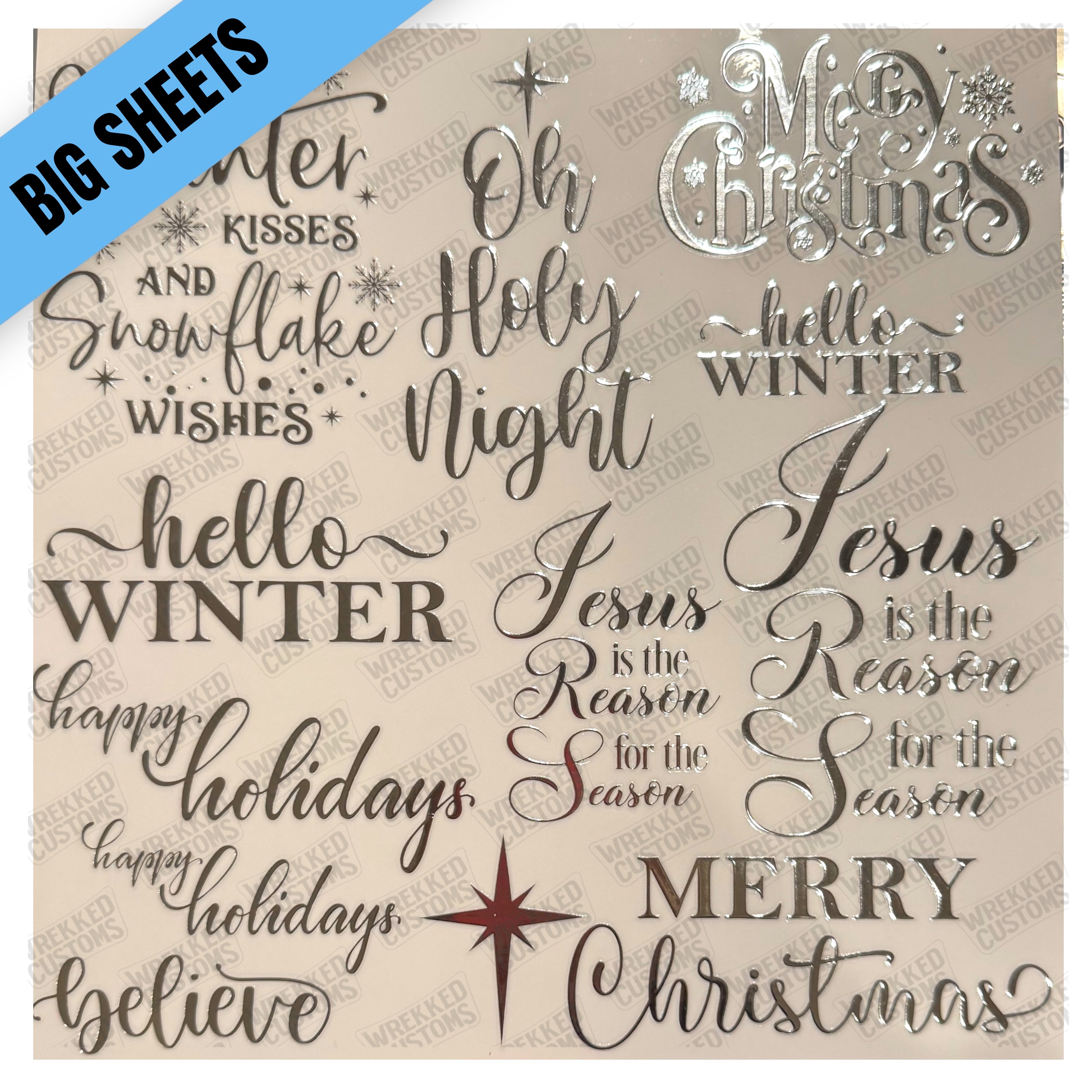 Silver Winter Sayings (BS) – Wrekked Customs LLC