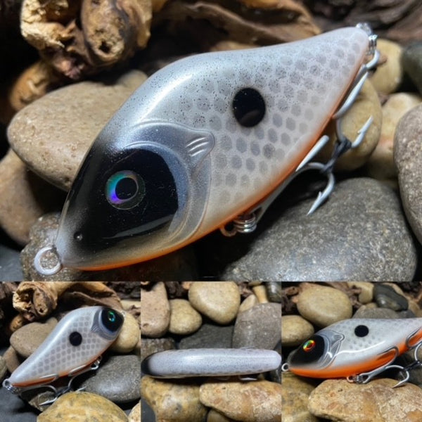 4" Big Fish Glide Bait Hot White Fish – Wrekked Customs LLC